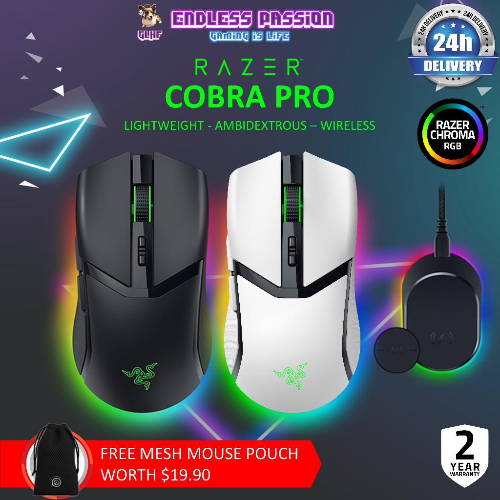 Razer Cobra Pro Wireless RGB Gaming Mouse | Shopee Singapore