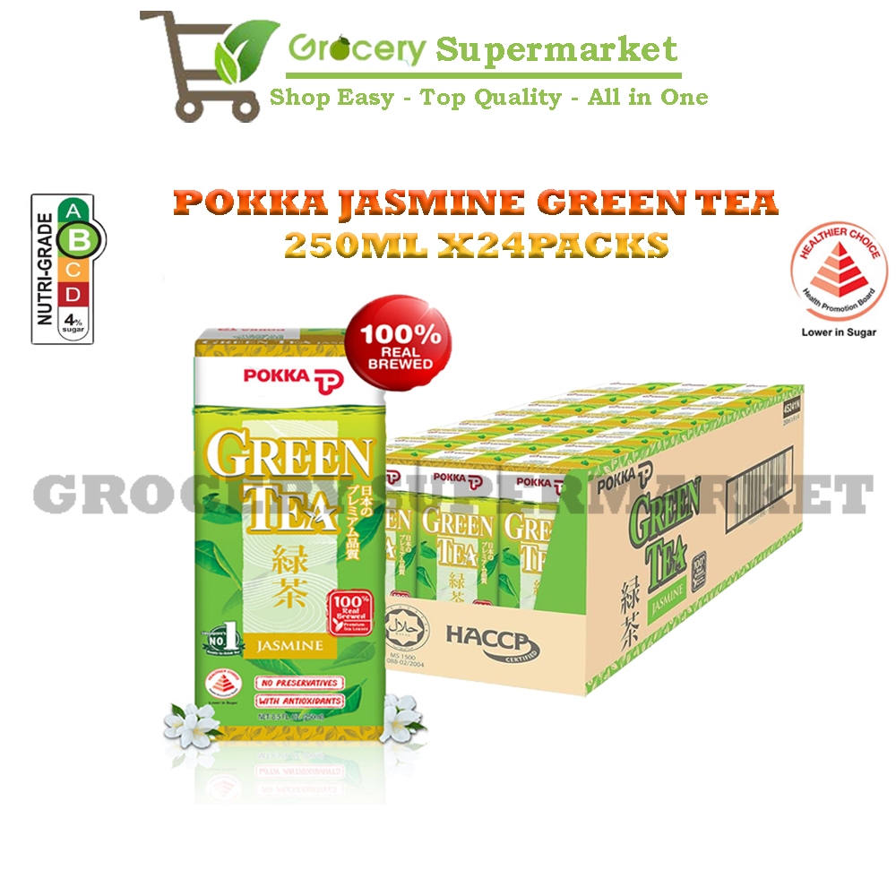Pokka Jasmine Green Tea Packet (24 x 250ml) - Grocery Supermarket ...