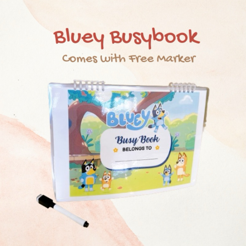 [SG SELLER] Bluey Busybook Quiet Book Puzzle Shapes Colors Children’s ...