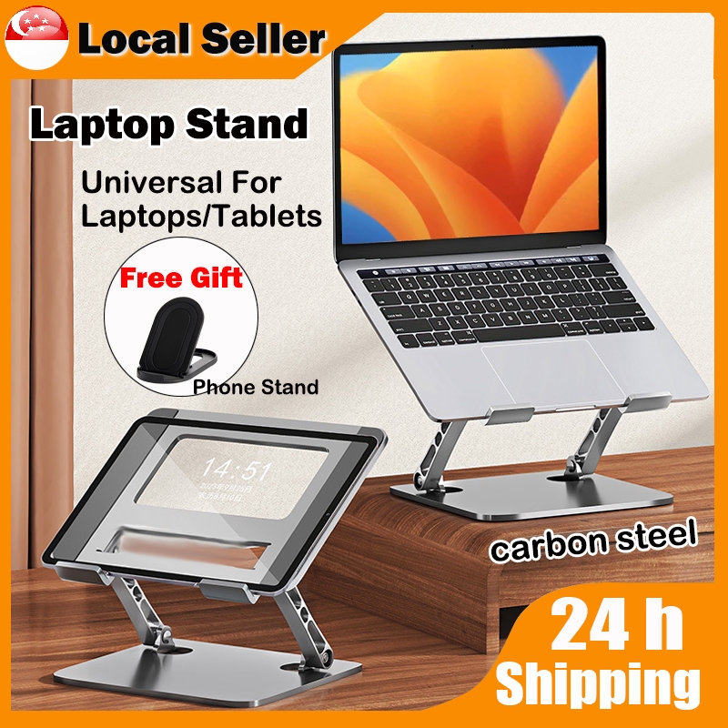 New carbon steel Foldable Laptop Stand Aluminium Adjustable Height Fits ...