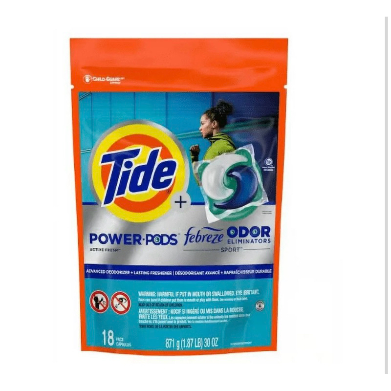 Tide Febreze Sport Power Pods Febreze Freshness Scent Laundry Detergent ...