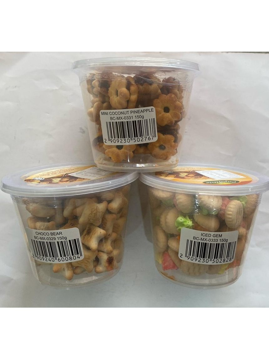 Choco Bear/Iced Gem Biscuit/Mini Coconut Pineapple 150g | Shopee Singapore