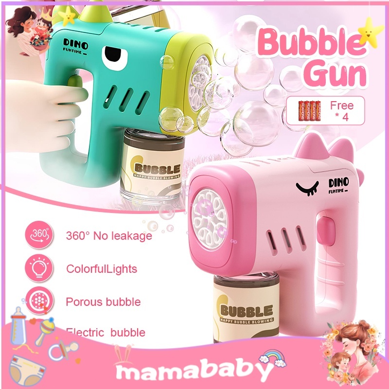 【SG stock】Children's Electric Bubble Machine Dinosaur Bubble Gun ...
