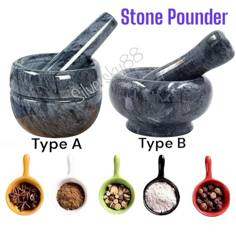 Mortar and Pestle Mini Hand Stone Pounder Marble Stone | Shopee Singapore