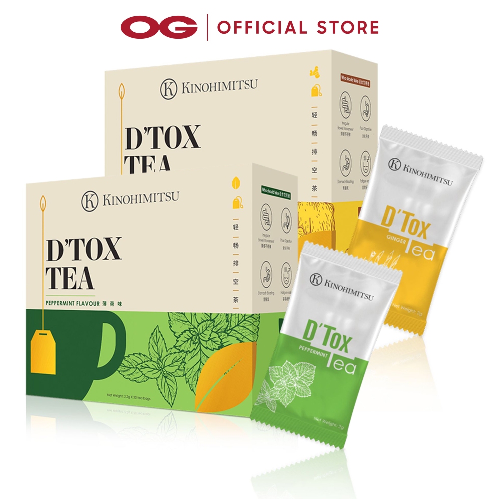 [BUNDLE OF 2] Kinohimitsu D'Tox Tea 2g x 30 Sachets - Ginger ...