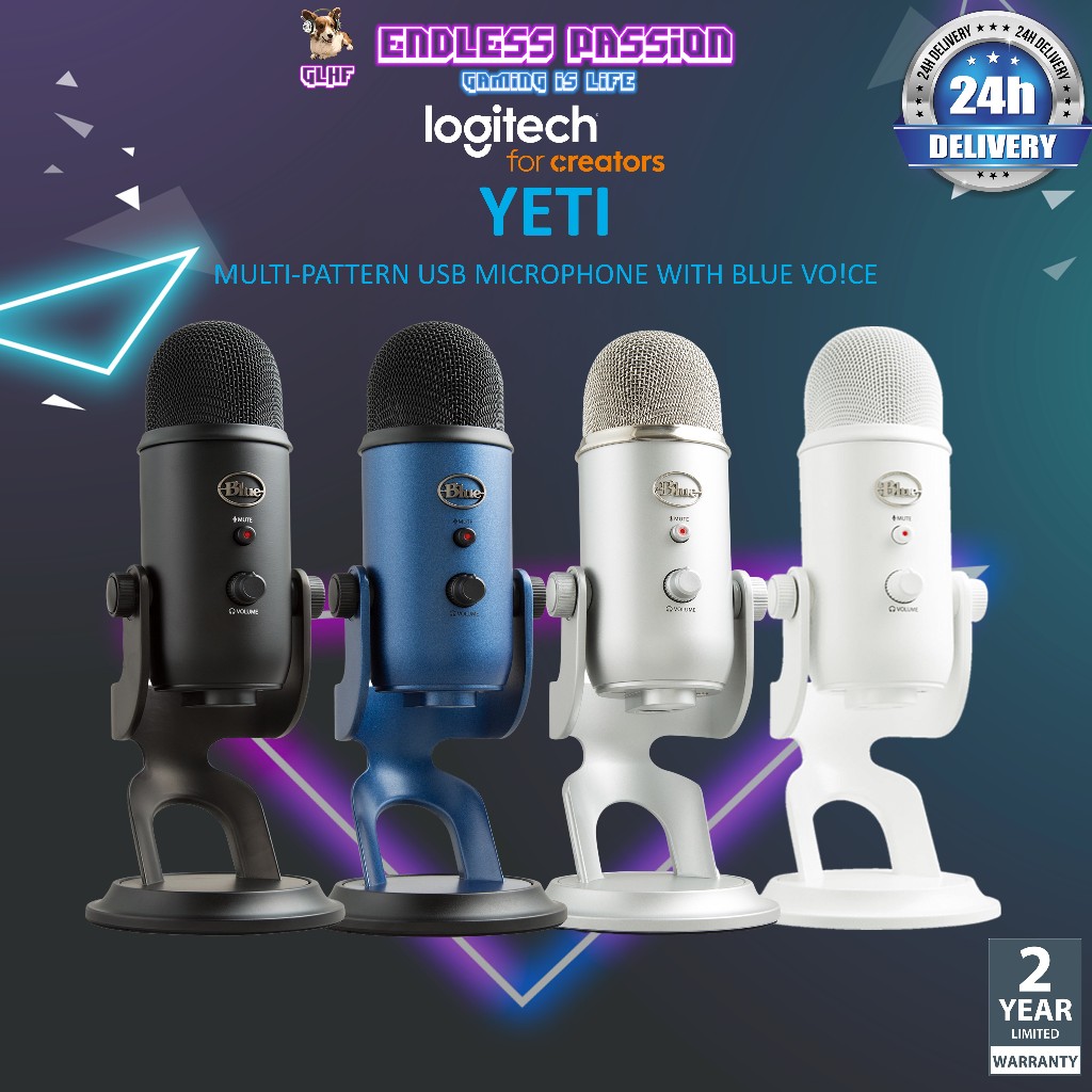 Blue Yeti Premium Multi-Pattern USB Microphone With Blue VO!CE | Shopee ...
