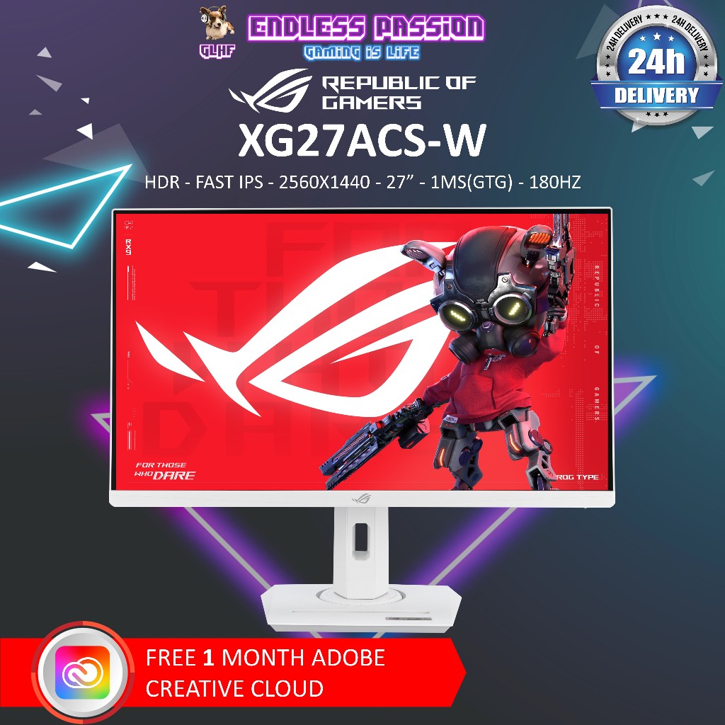 Asus ROG Strix XG27ACS-W USB Type-C Gaming Monitor | Shopee Singapore