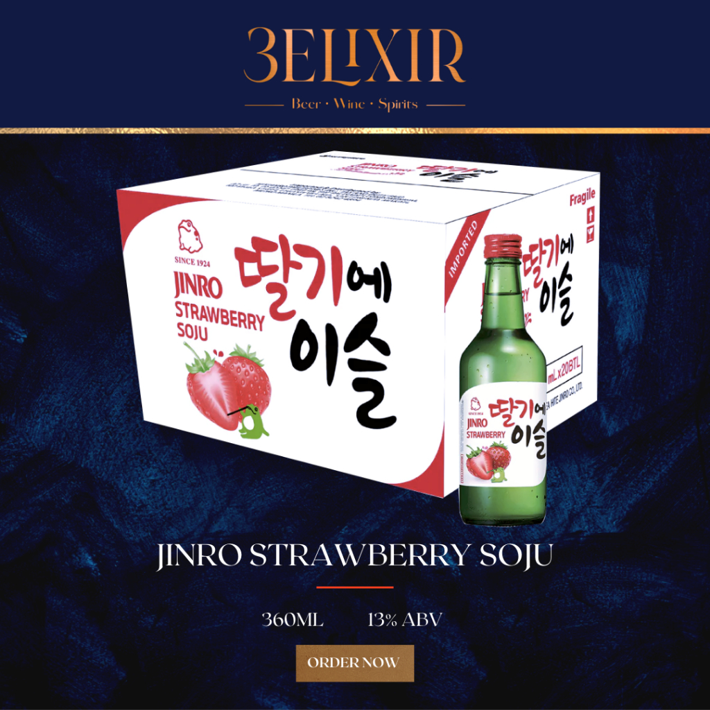 Jinro - Strawberry Soju 360ml | Shopee Singapore