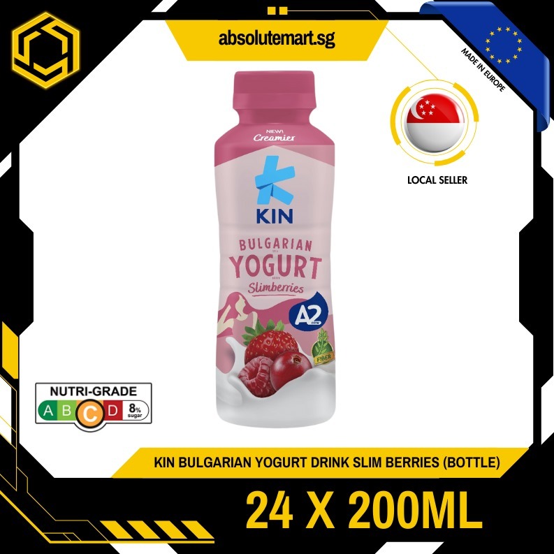 KIN Bulgarian Yogurt Drink Strawberry 200ML X 24 (BOTTLE) | Shopee ...