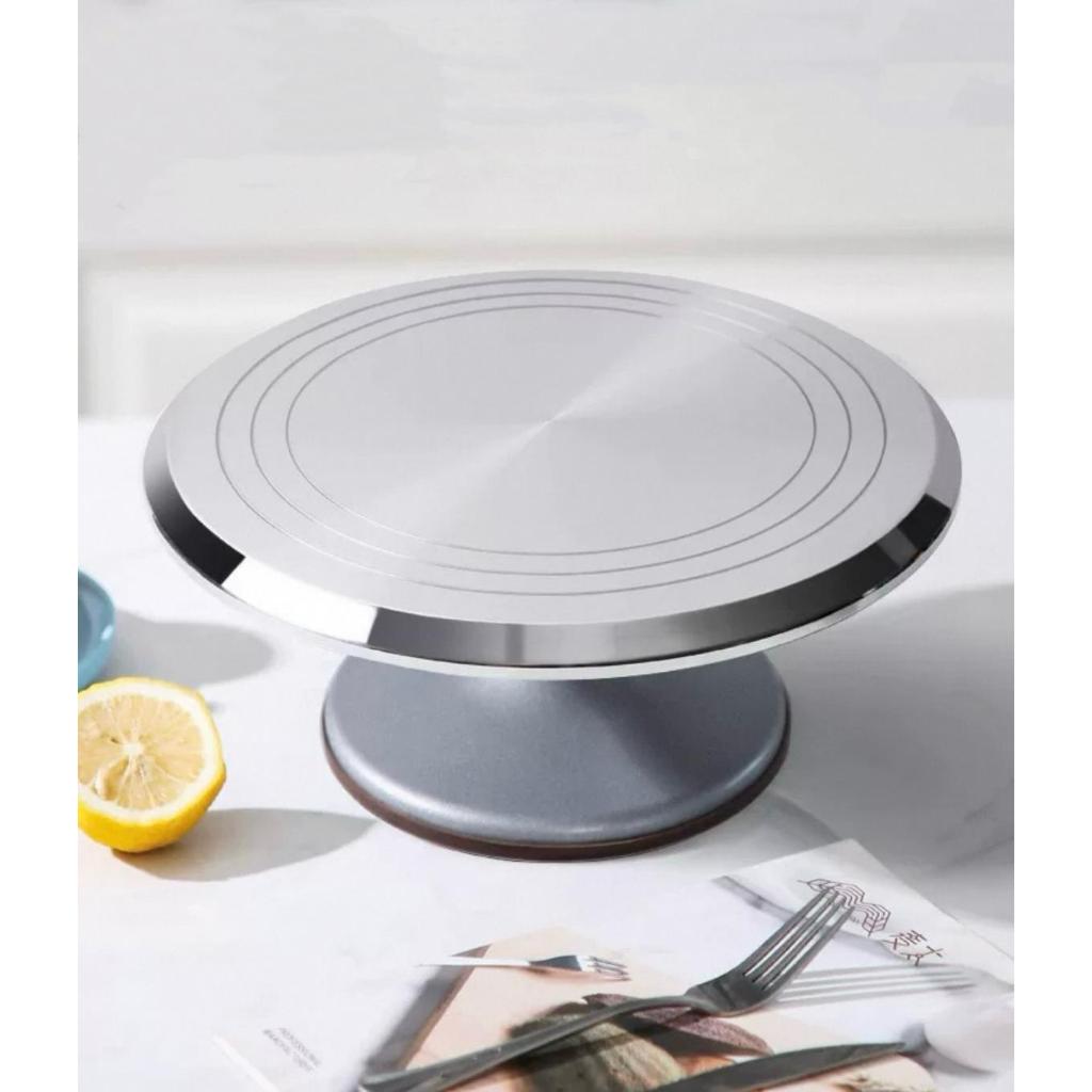 [SG Local Seller] 12Inch Cake Turntable - Rotating Aluminium Alloy Cake ...