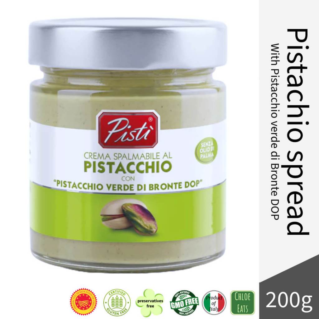 Pisti Italian Premium Pistachio Cream Spread from Bronte DOP 25% 200g ...