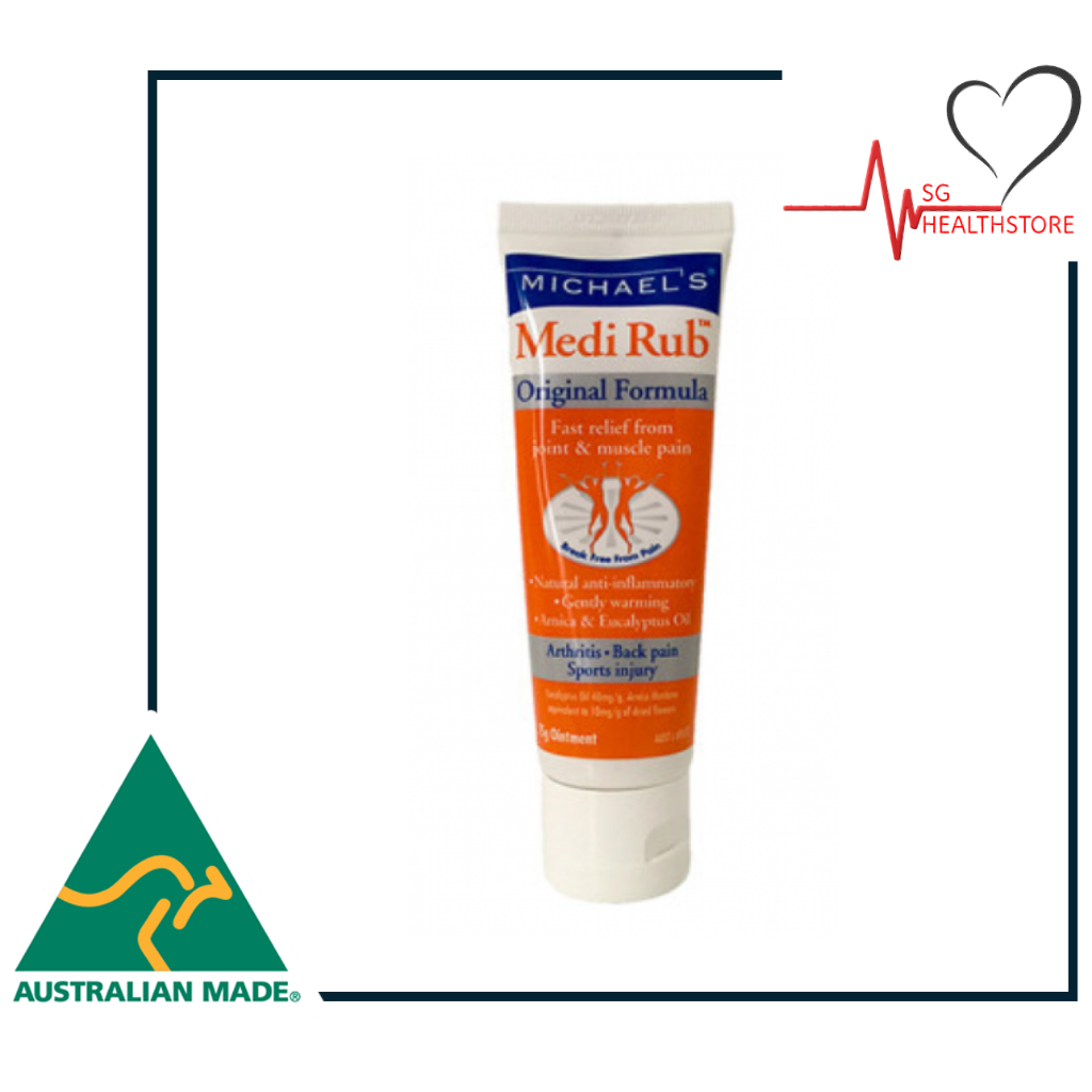 Michael's Medi Rub Medirub 75g, NSAID Free, Pain & Inflammation Relief ...