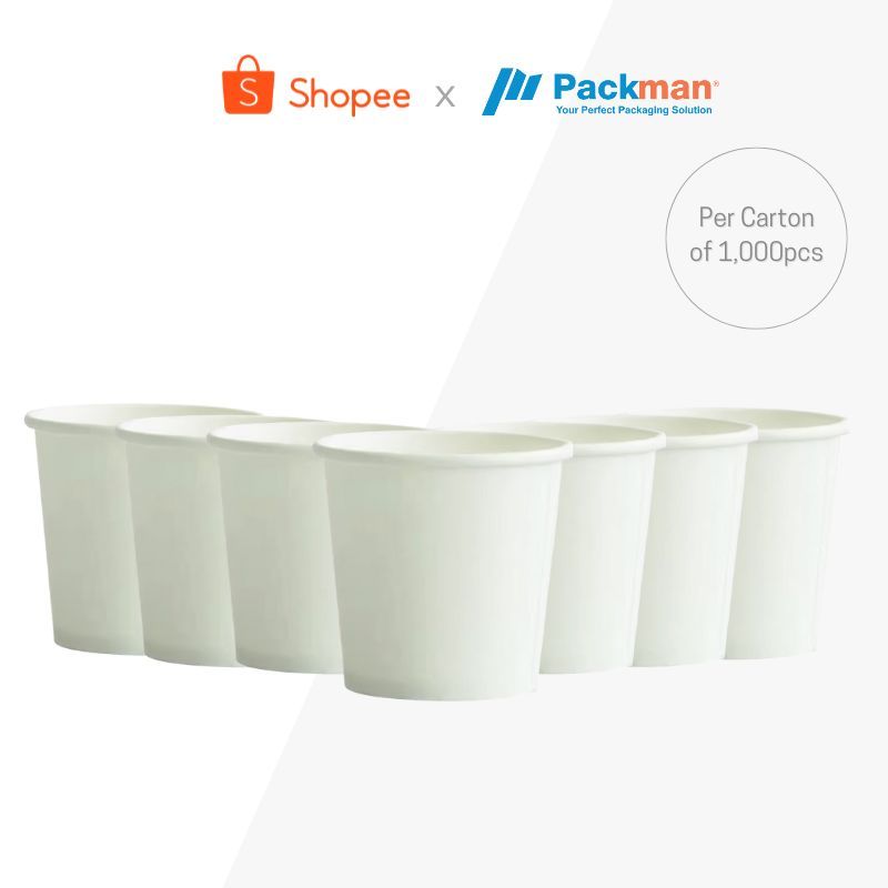 4oz Single Wall White Paper Cup (1,000pcs) – Durable Disposable Cups ...