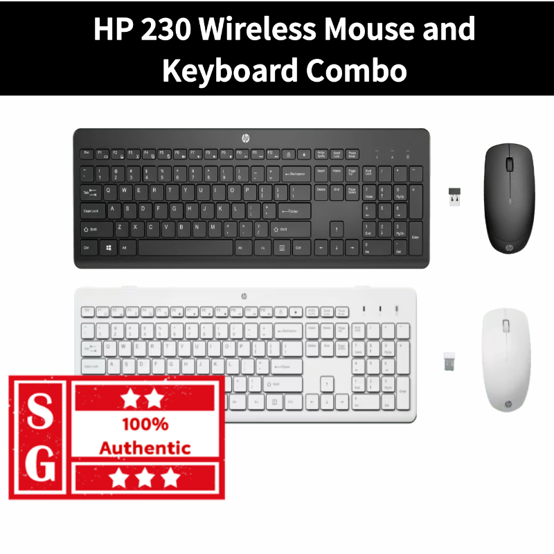 HP 230 Wireless Mouse and Keyboard Combo 18H24AA HP Keyboard and Mouse ...