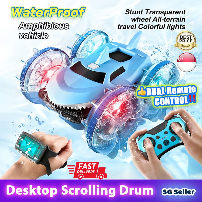 🔥NEW🔥【SG Ready Stock】Dual Remote Control Waterproof Shark Water and ...