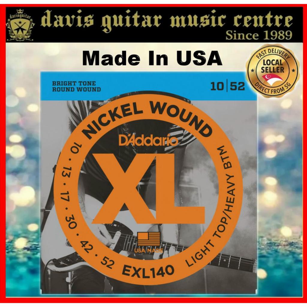 DAddario Electric Guitar String EXL140 set 10-52 Nickel Wound Made In ...