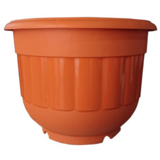 Brown/Black BABA BI-2015 Plastic Pot (Cotta) (14cmØ x 10.3cmH) House ...