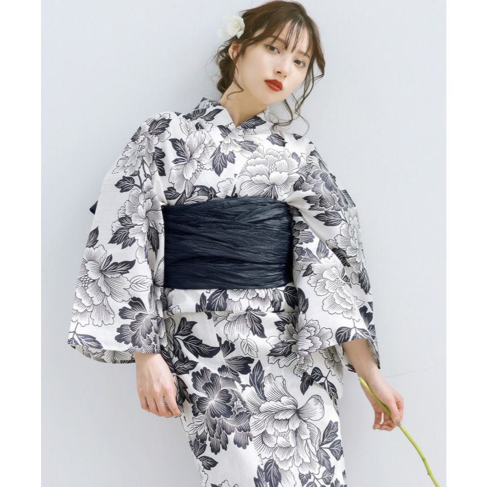 [Dawn chrysanthemum stack] 2024 Yukata 5-piece set (yukata, obi, geta, dressing manual, waist ...