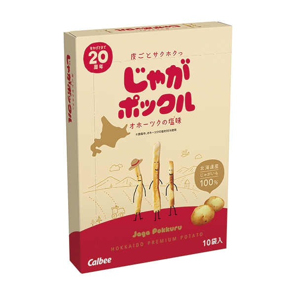 【Direct from japan】 Jaga Pokkuru Potato Okhotsk Salt Flavor (18g x 10 ...