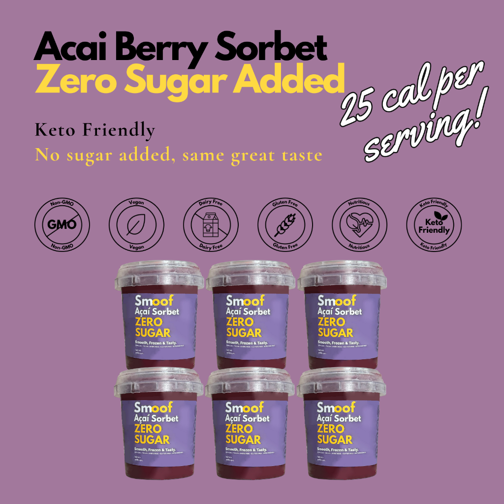 [10% OFF] Smoof Brazilian Acai Berry Sorbet ZERO SUGAR ADDED LOW ...