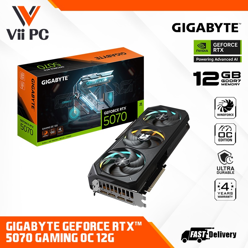 GIGABYTE GeForce RTX™ 5070 / RTX 5070 / RTX5070 GAMING OC 12G DDR7 ...
