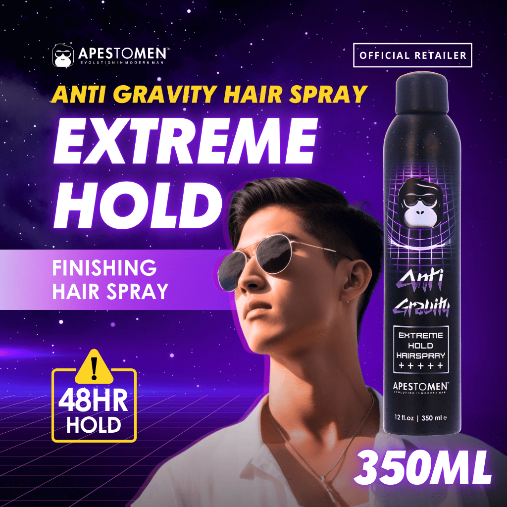 Apestomen Anti-Gravity Hair Spray 350ml | 48Hour Extreme Hold | No ...
