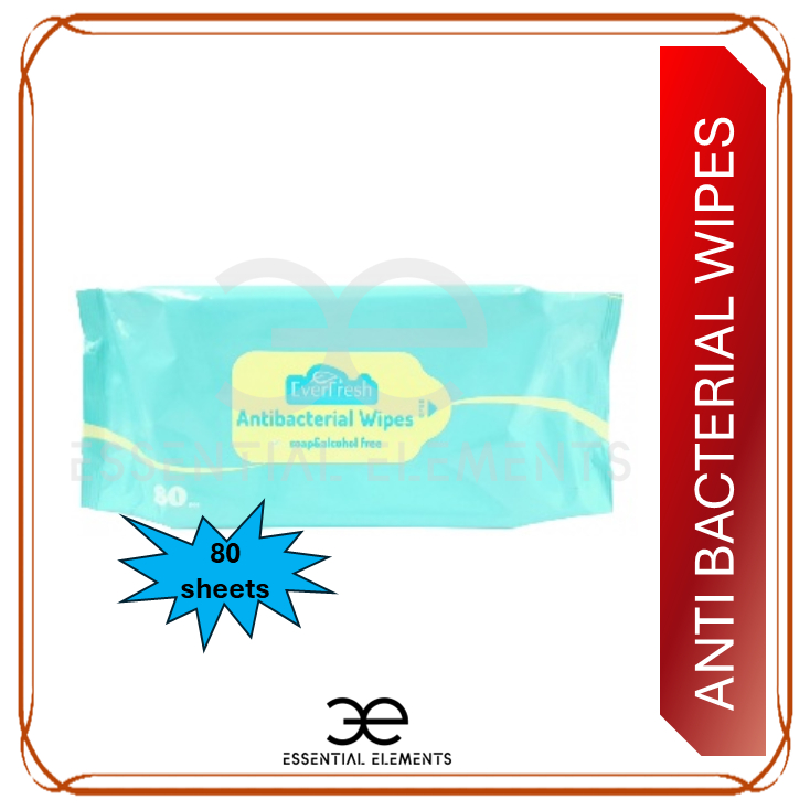 EVERFRESH Antibacterial Compact Wet Wipes 80s [Alcohol Free and Soap ...