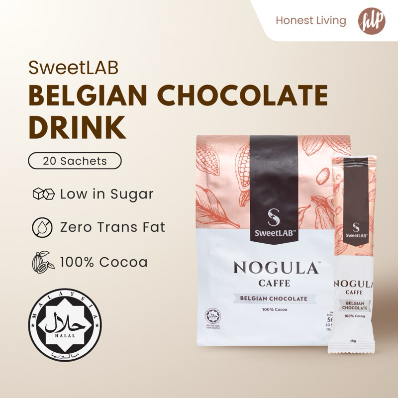 SweetLAB Nogula Belgian Chocolate 100% Cocoa 3 in 1 | Halal | Low Sugar ...