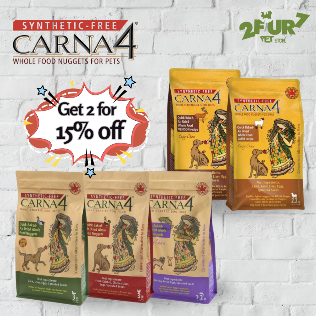 [Bundle of 2] Carna4 Quick Baked Air Dried Food for Dog Nuggets ...