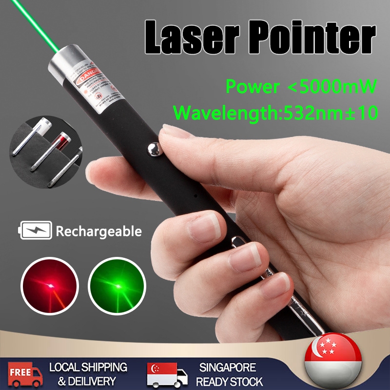【READY STOCK】Laser Pointer USB Rechargeable 5MW Laser Pointer Outdoor ...