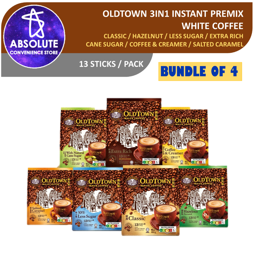 [Bundle of 4] OLDTOWN 3in1 Instant Premix White Coffee (13/Pack ...