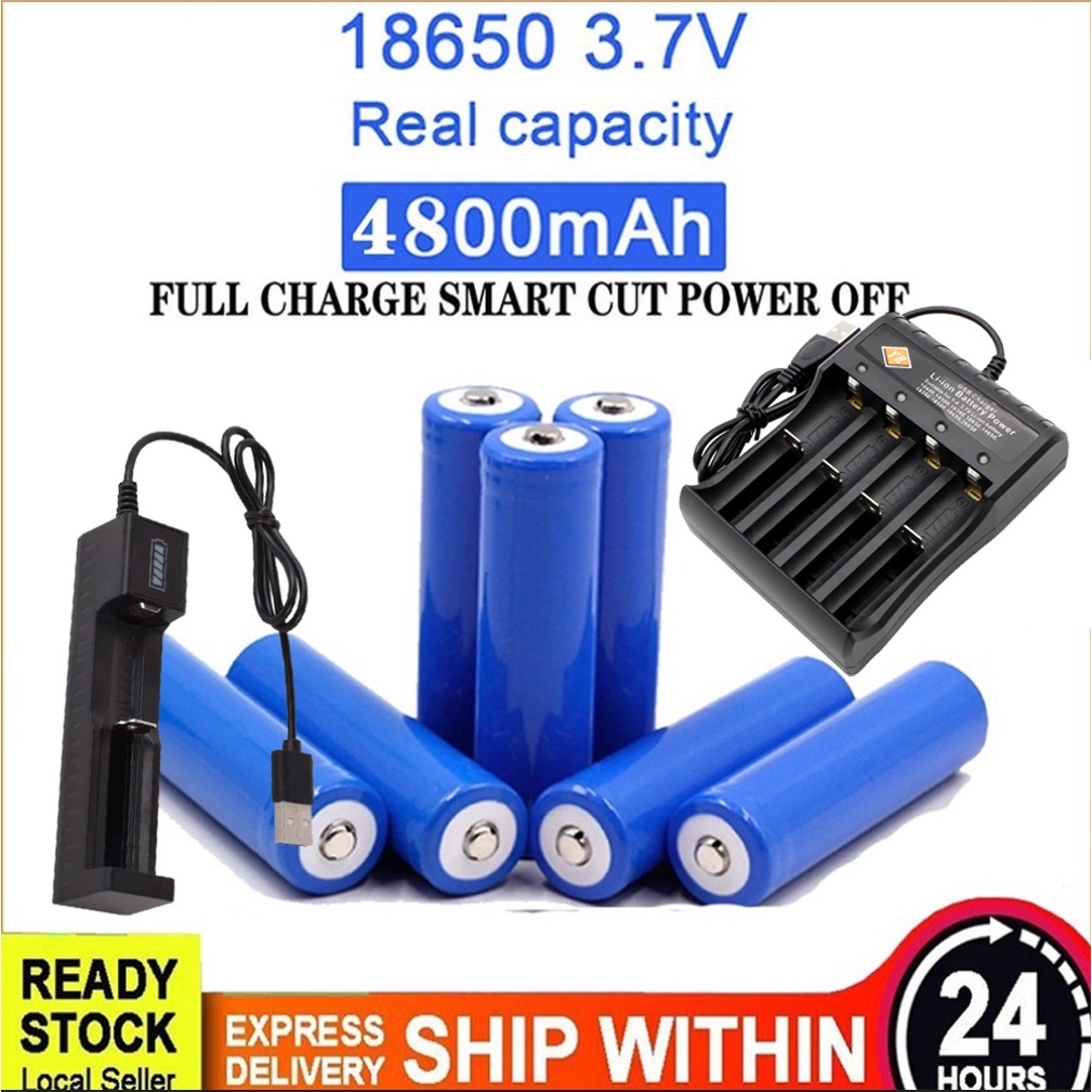 100% origina rechargeable 18650 battery 3.7v 4800mah 18650 rechargeable ...