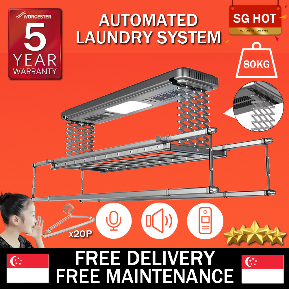 Automated Laundry Rack Electric Smart Clothes Drying Pole Laundry ...