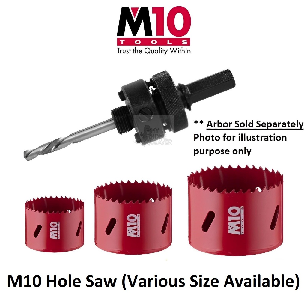 M10 Cobalt Bi-Metal Steel Iron Wood Hole Saw Holesaw Cutter Opener ...