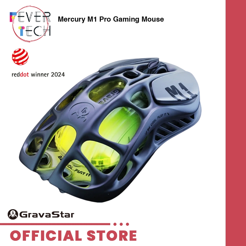 GravaStar Mercury M1 Pro Gaming Mouse 26000DPI, 4K Hz Polling Rate ...