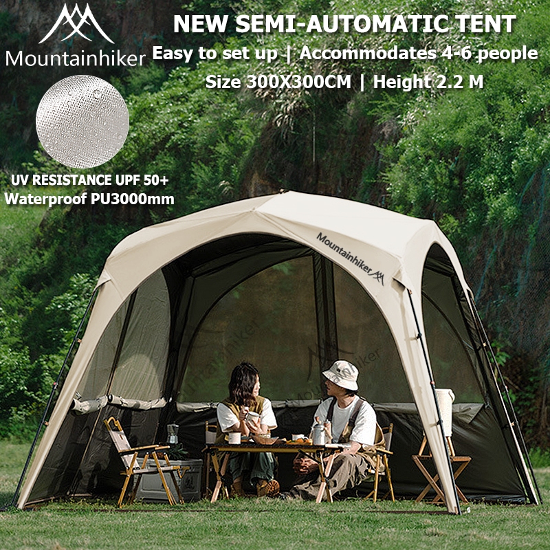 MOUNTAINHIKER Outdoor camping automatic dome tent Family automatic dome ...