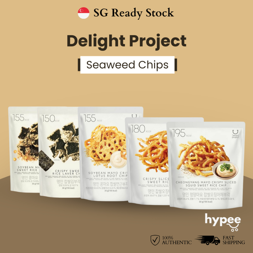 [SG Stock] DELIGHT PROJECT Seaweed Chips Crispy Sweet Rice, Soybean ...
