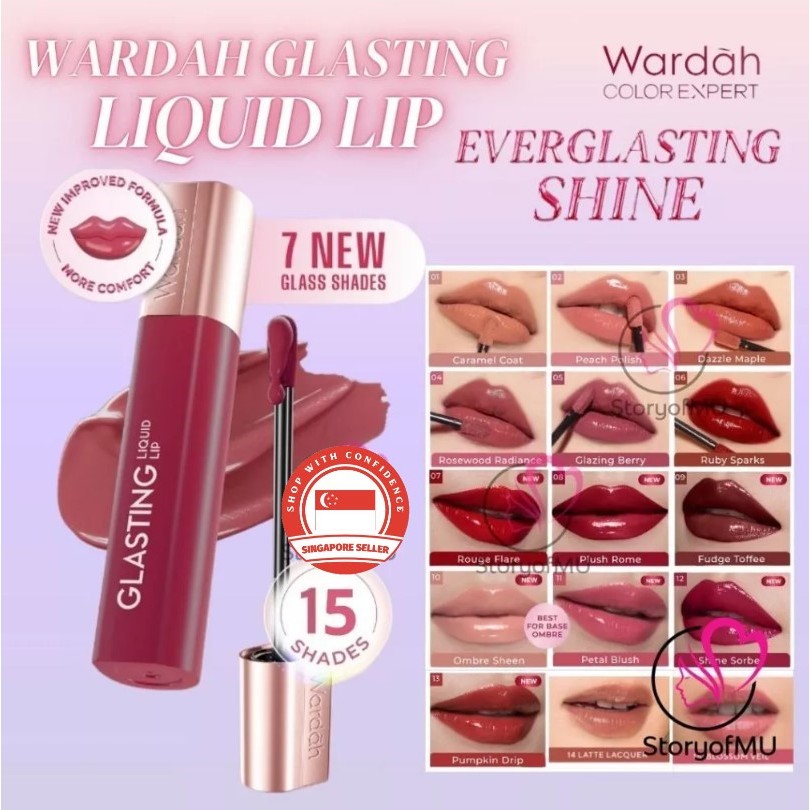 (NEW GLASTING EFFECT) Wardah Glasting Liquid Lip - Hi-Pigmented Glass ...