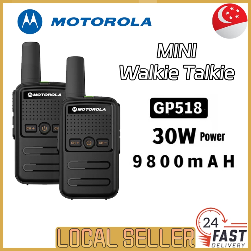 [SG In Stock]Motorola Mini Walkie Talkie GP518 Upgraded Version 30W ...