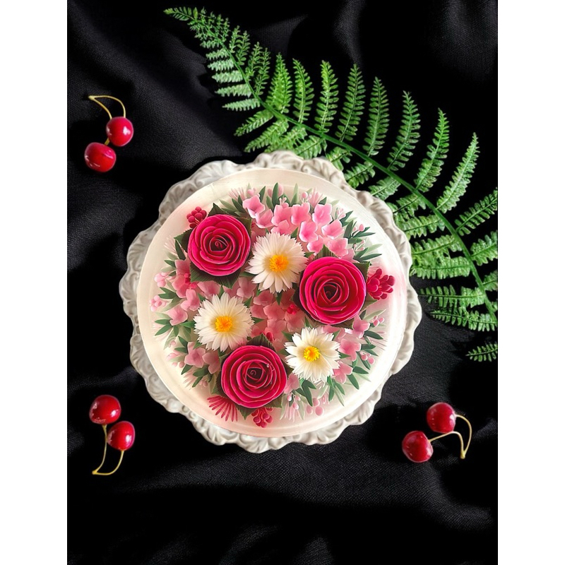 Birthday Cake ( Complex Flower Arrangement ) | Shopee Singapore