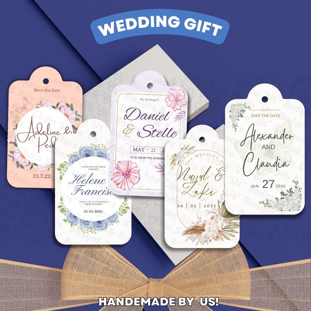 SG Seller| Personalized Wedding Gift Tag | Hang Tag For Wedding Goodie ...