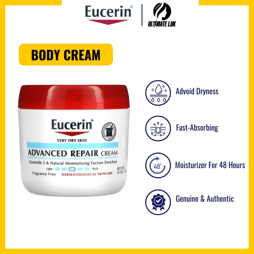 Eucerin, Advanced Repair Cream, Body Cream, Moisturizing Cream ...