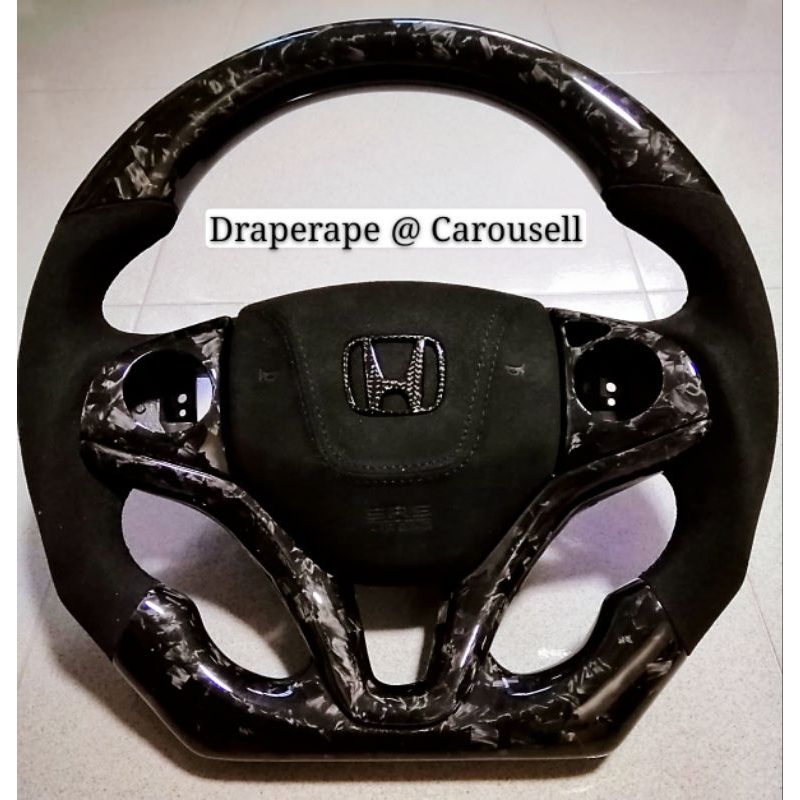 Honda Jazz Fit Shuttle GK3 GK5 GK8 Forged Carbon Fiber Steering Wheel ...