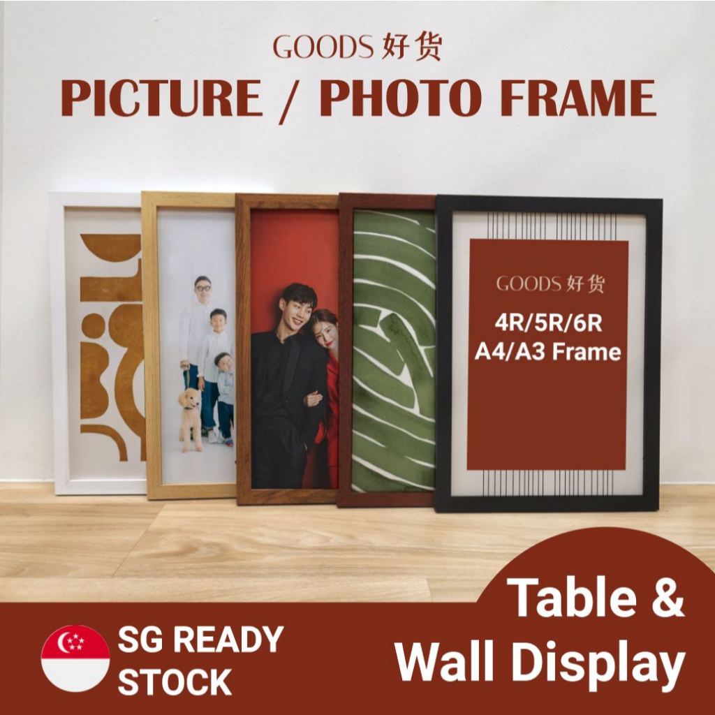 Wooden Photo Frame / Picture Frame /Photo Hanging Stand /Photo Frames Decoration Wall Art 4R/ 5R ...
