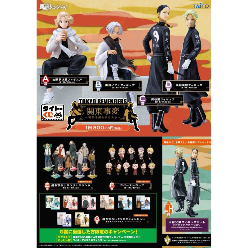 ICHIBAN KUJI Tokyo Revengers Prize A Kanto Incidents Those who create ...