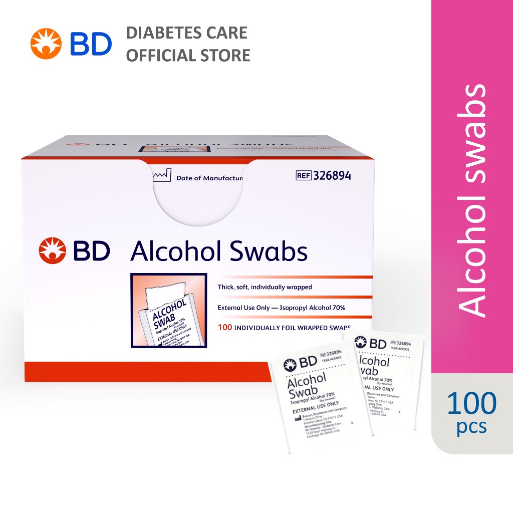 BD Alcohol Swab / Wipe (Box of 100 pcs) | Shopee Singapore