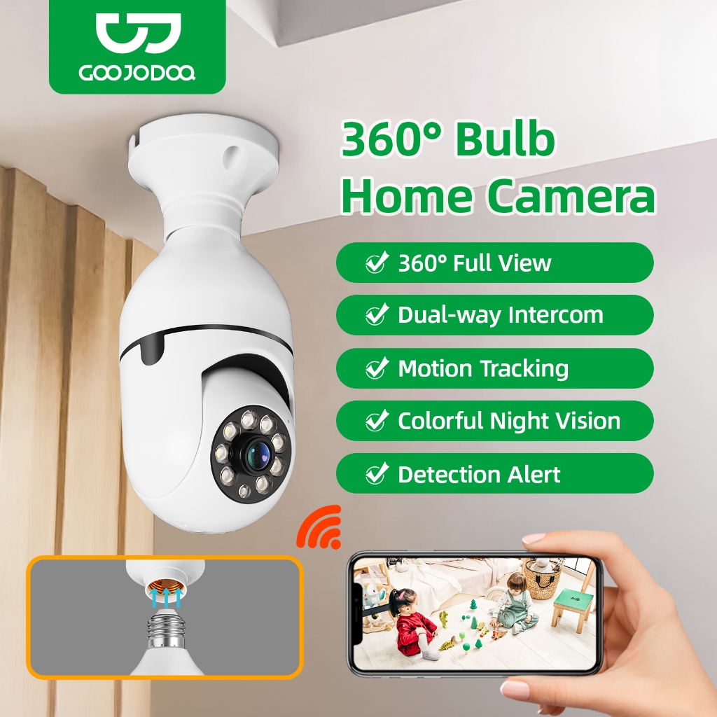 Goojodoq camera WiFi anti-theft camera full HD 1280x720 360 Degree ...