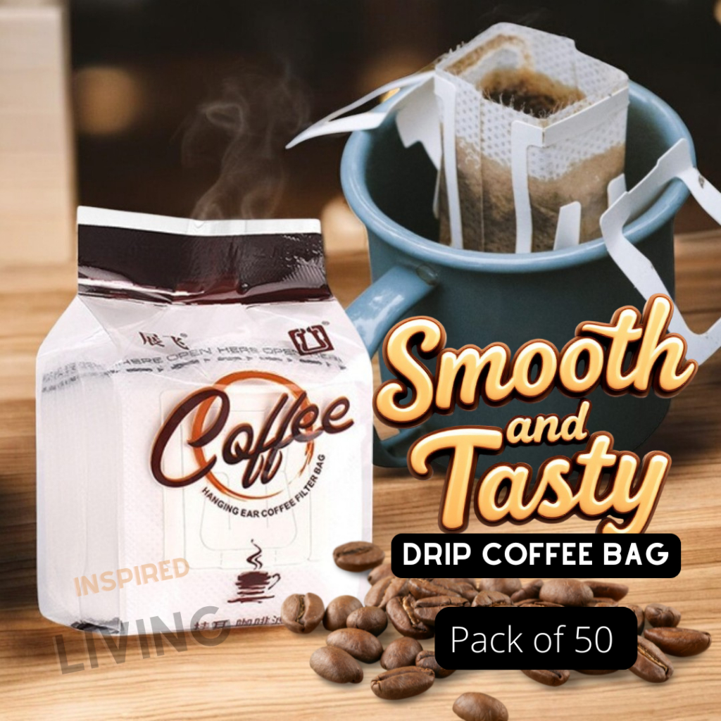Coffee Drip bag 50 PC Disposable - Disposable Hanging Ear Style Filters ...