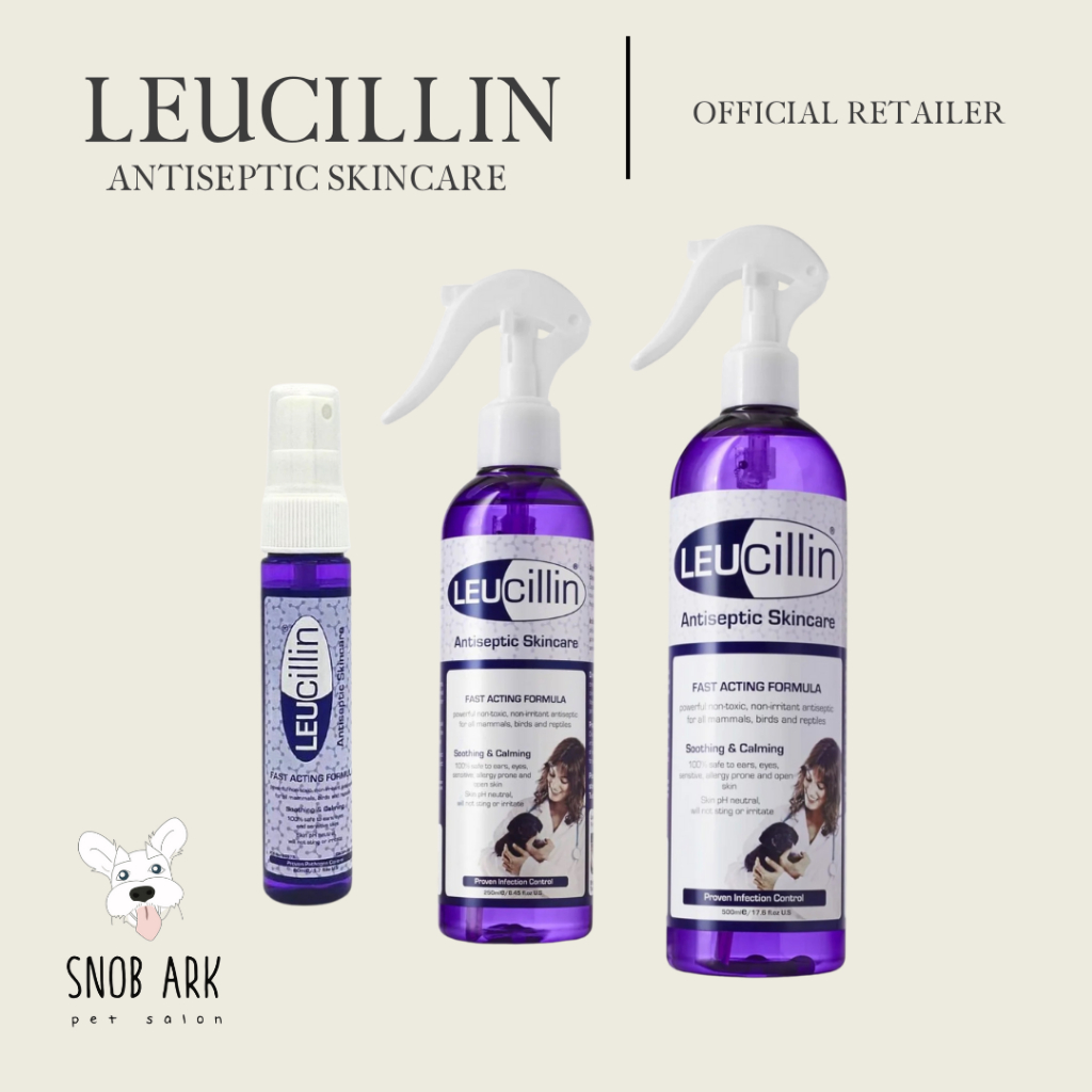 Snob Ark x Leucillin® Antiseptic Spray 500ml, 250ml / Travel Spray size ...