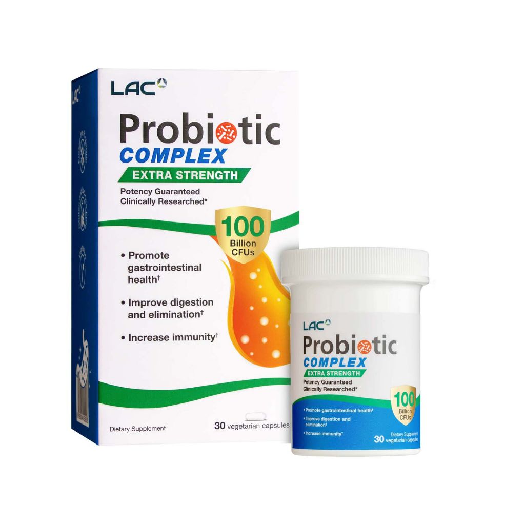 LAC Probiotic Probiotic Complex 100 Billion CFU - Ultimate Support (30 ...